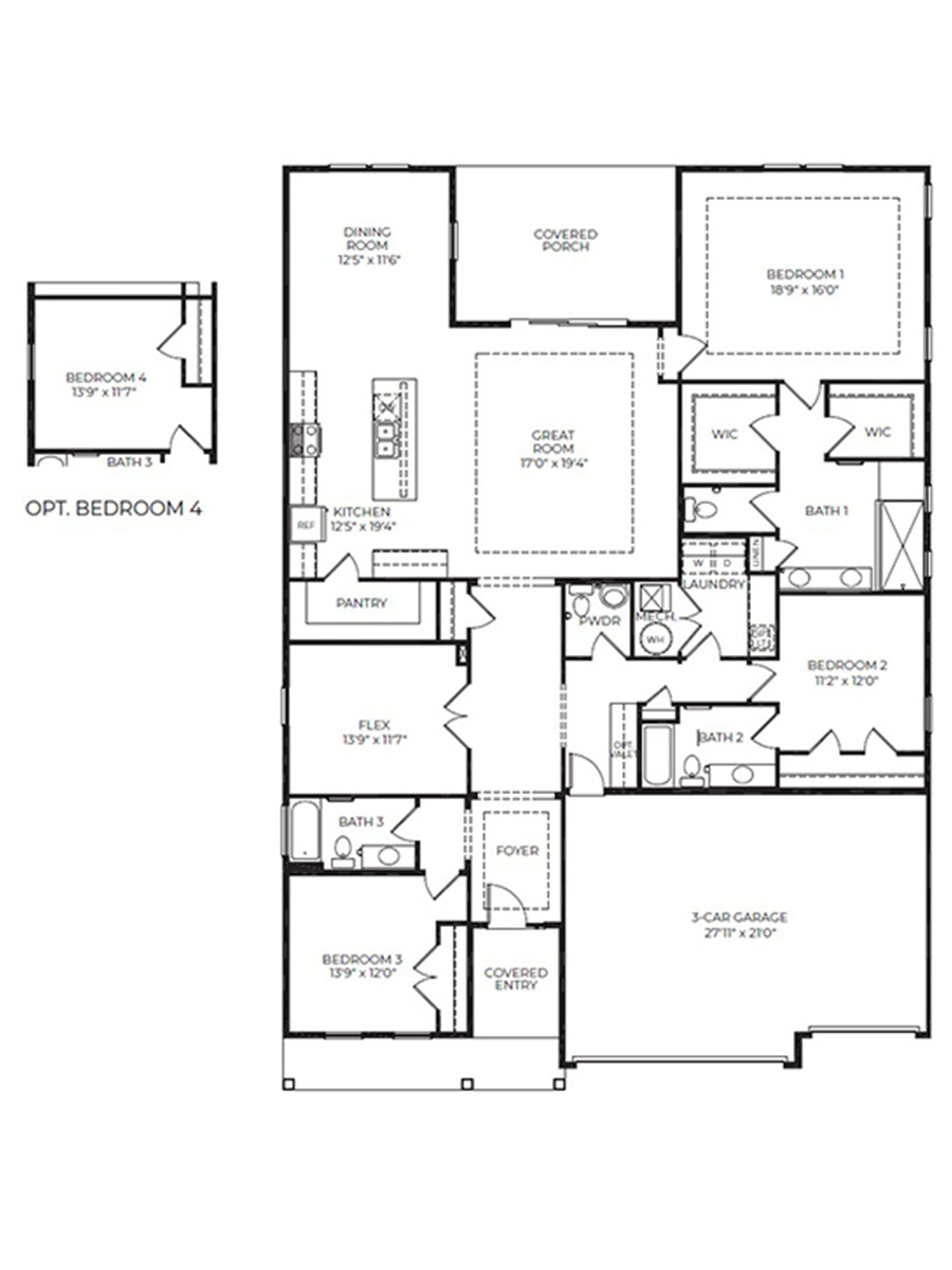 Floor Plan in Coastal Villages | SELBYVILLE, DE | D.R. Horton