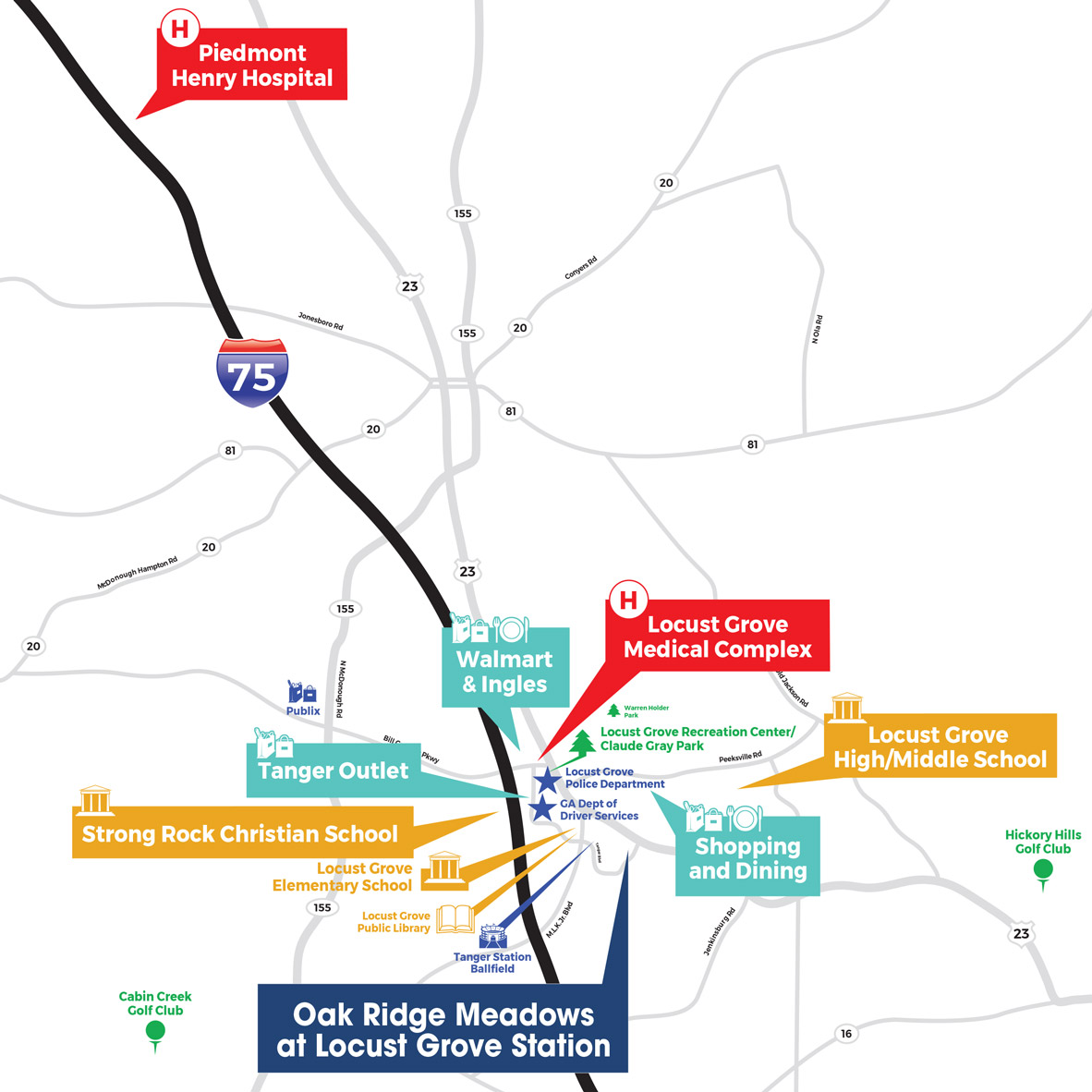 New Homes in Oak Ridge Meadows | LOCUST GROVE, GA | D.R. Horton