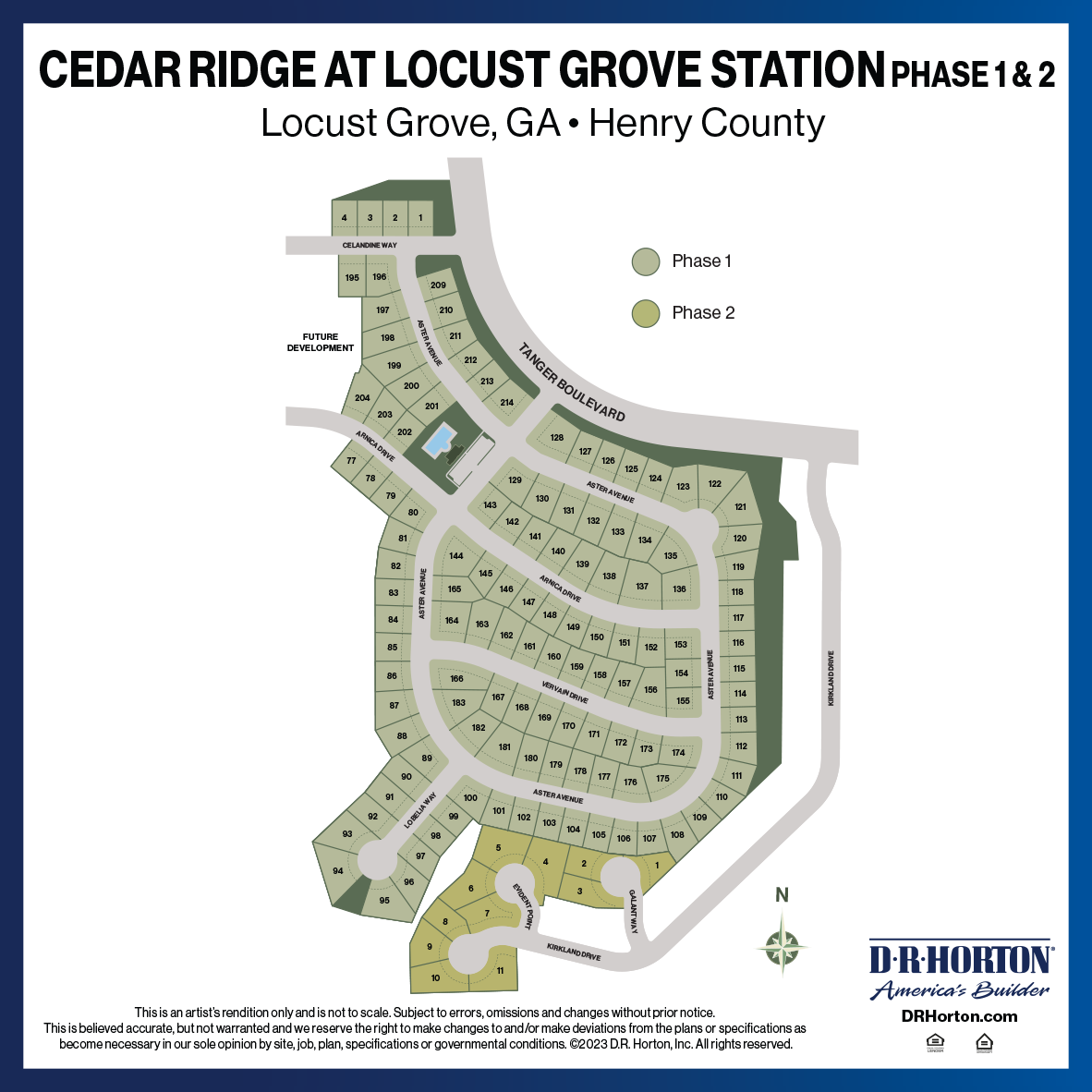 New Homes in Locust Grove Station Cedar Ridge | LOCUST GROVE, GA | D.R ...
