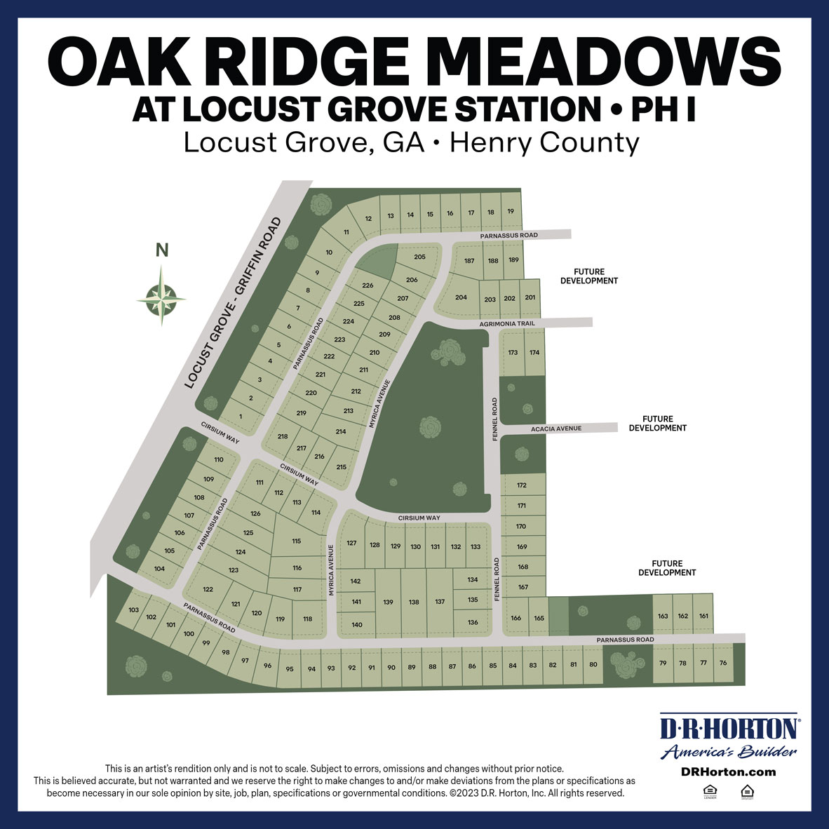 New Homes in Oak Ridge Meadows | LOCUST GROVE, GA | D.R. Horton