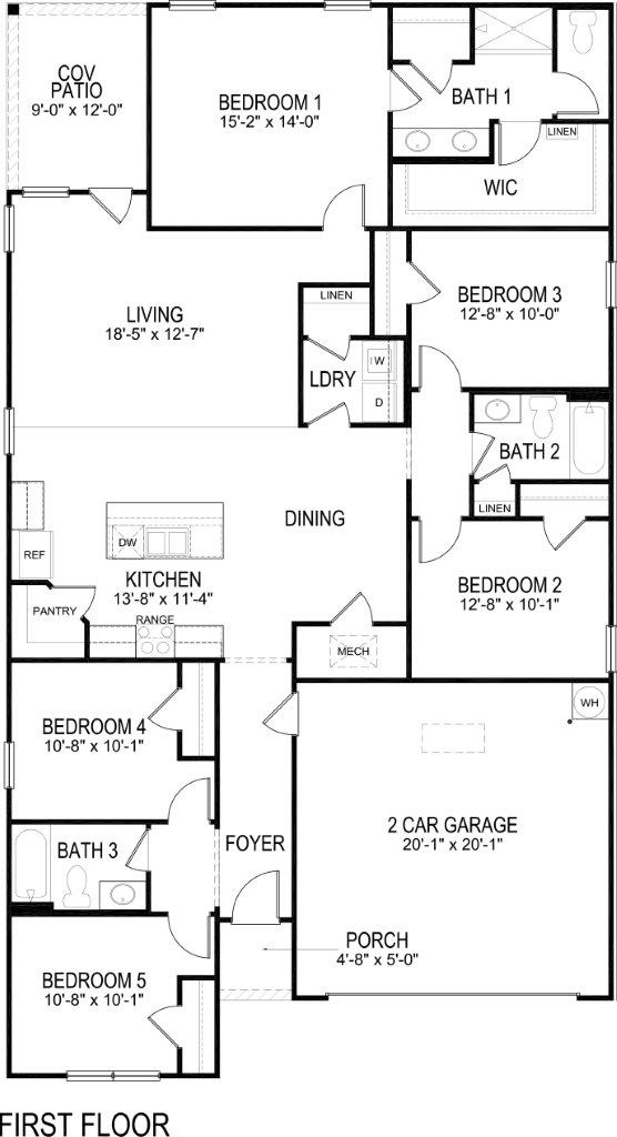 Floor Plan in Brookside Square | GARDENDALE, AL | D.R. Horton