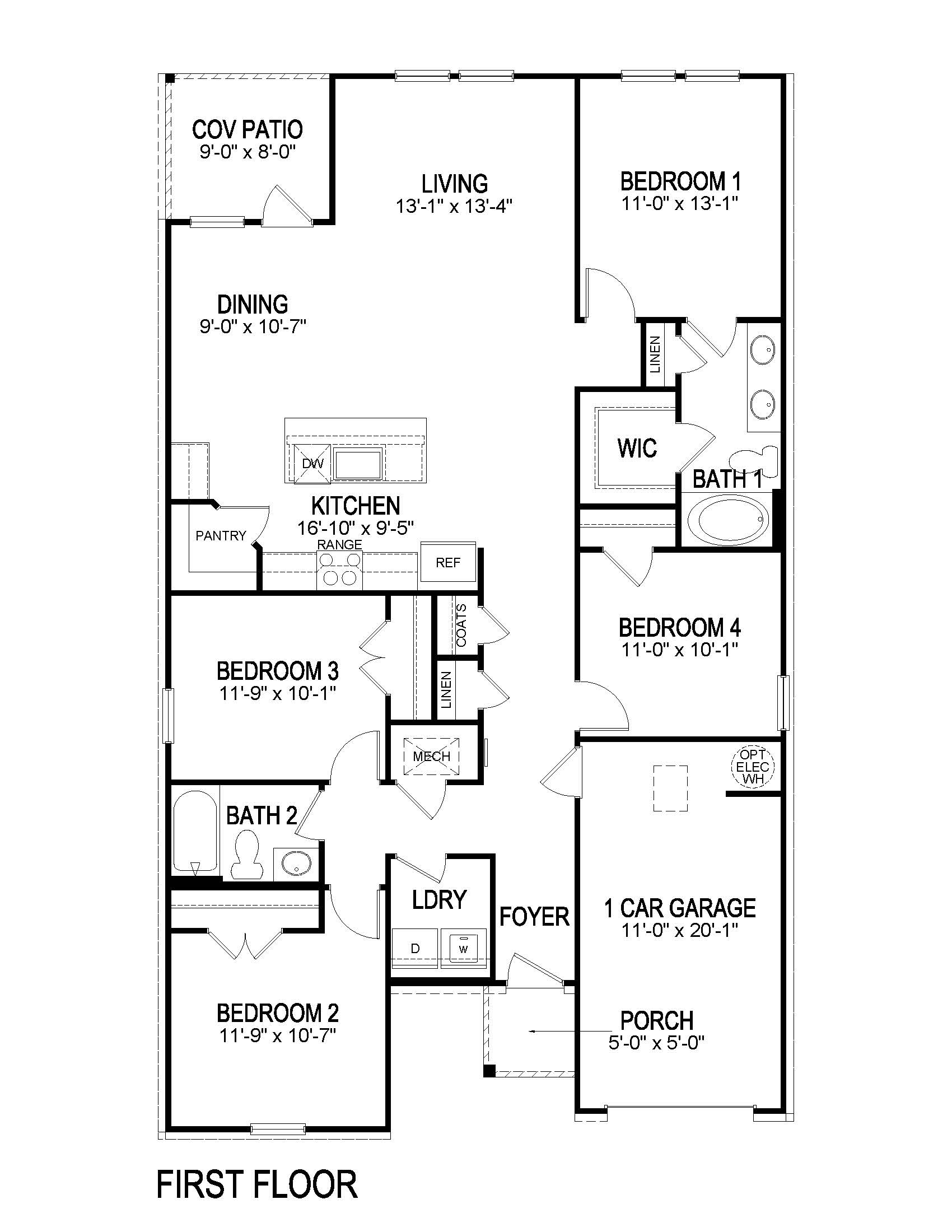 Floor Plan in Bonterra | Slidell, LA | D.R. Horton