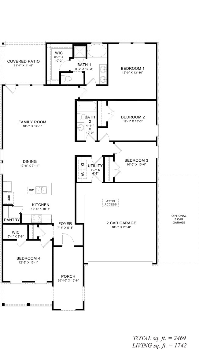 Floor Plan in Sawgrass at West Trace | Westlake, LA | D.R. Horton