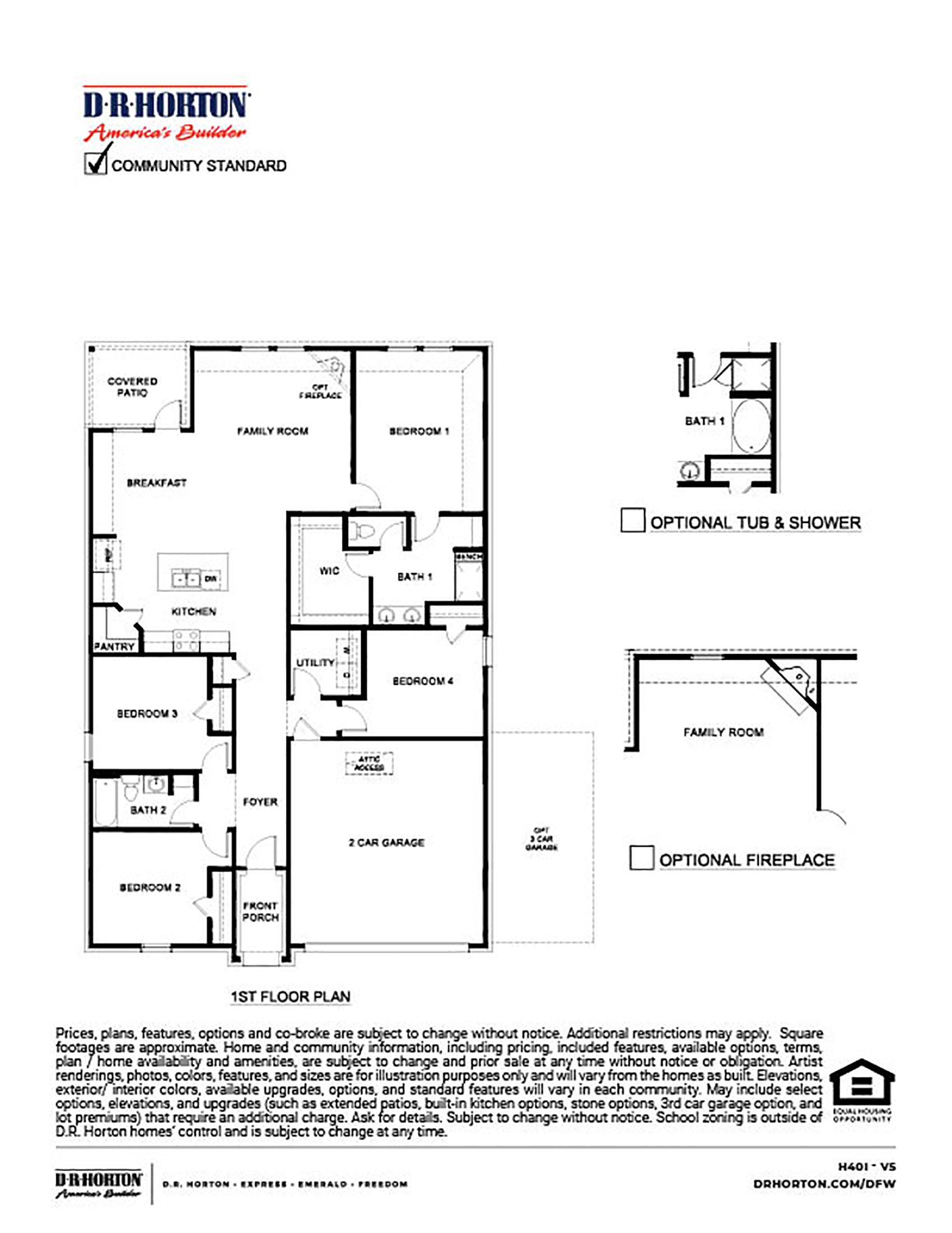 Floor Plan in Winchester Crossing | Princeton, TX | D.R. Horton