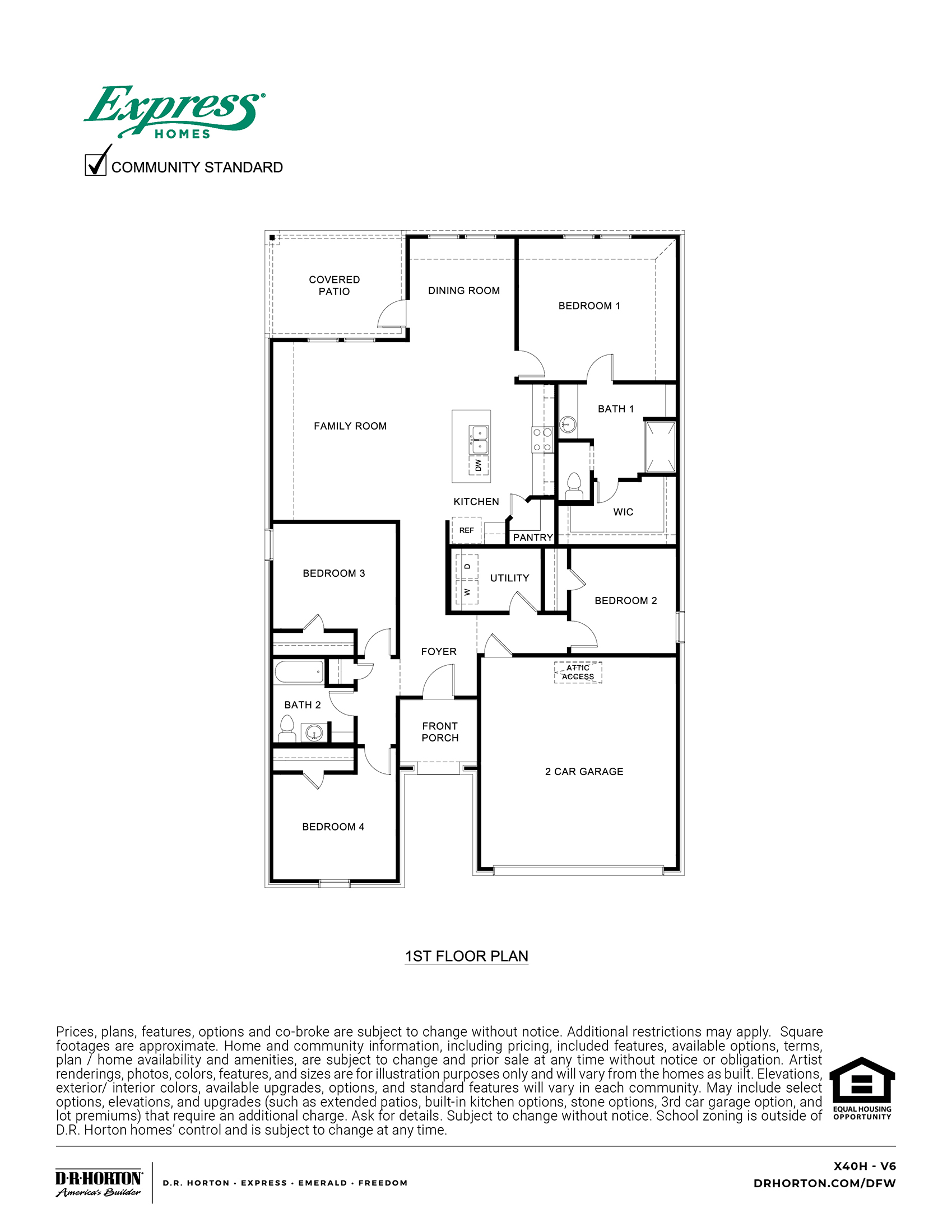 Floor Plan in Riverfield | Josephine, TX | D.R. Horton