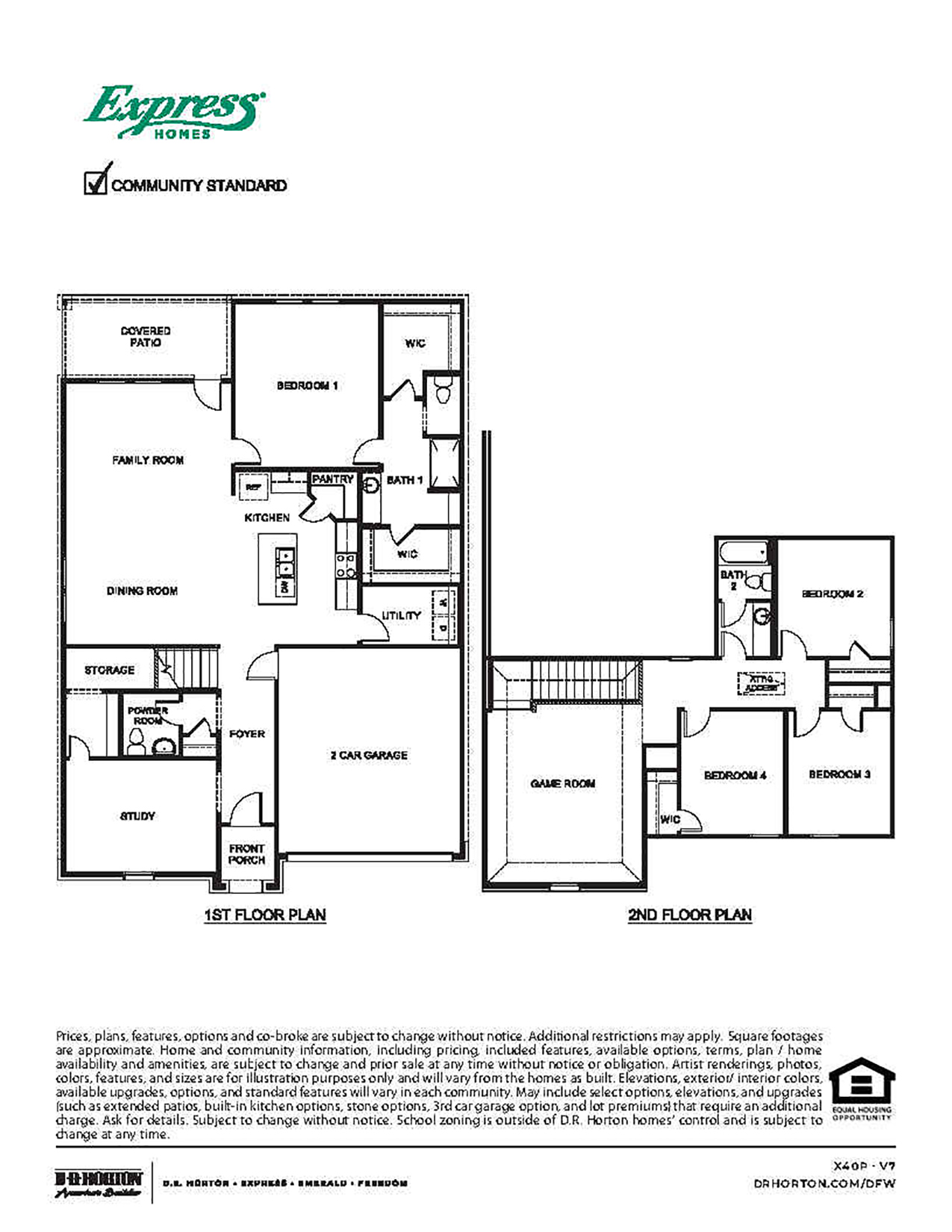 Floor Plan in Riverfield | Josephine, TX | D.R. Horton