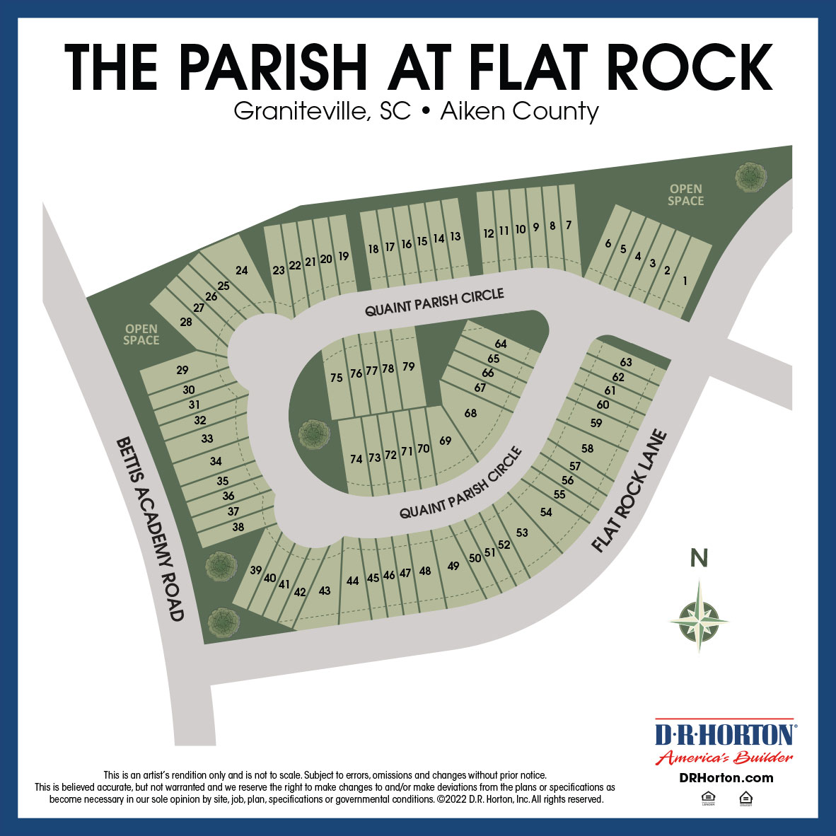 New Homes in The Parish at Flat Rock Townhomes | GRANITEVILLE, SC | D.R ...