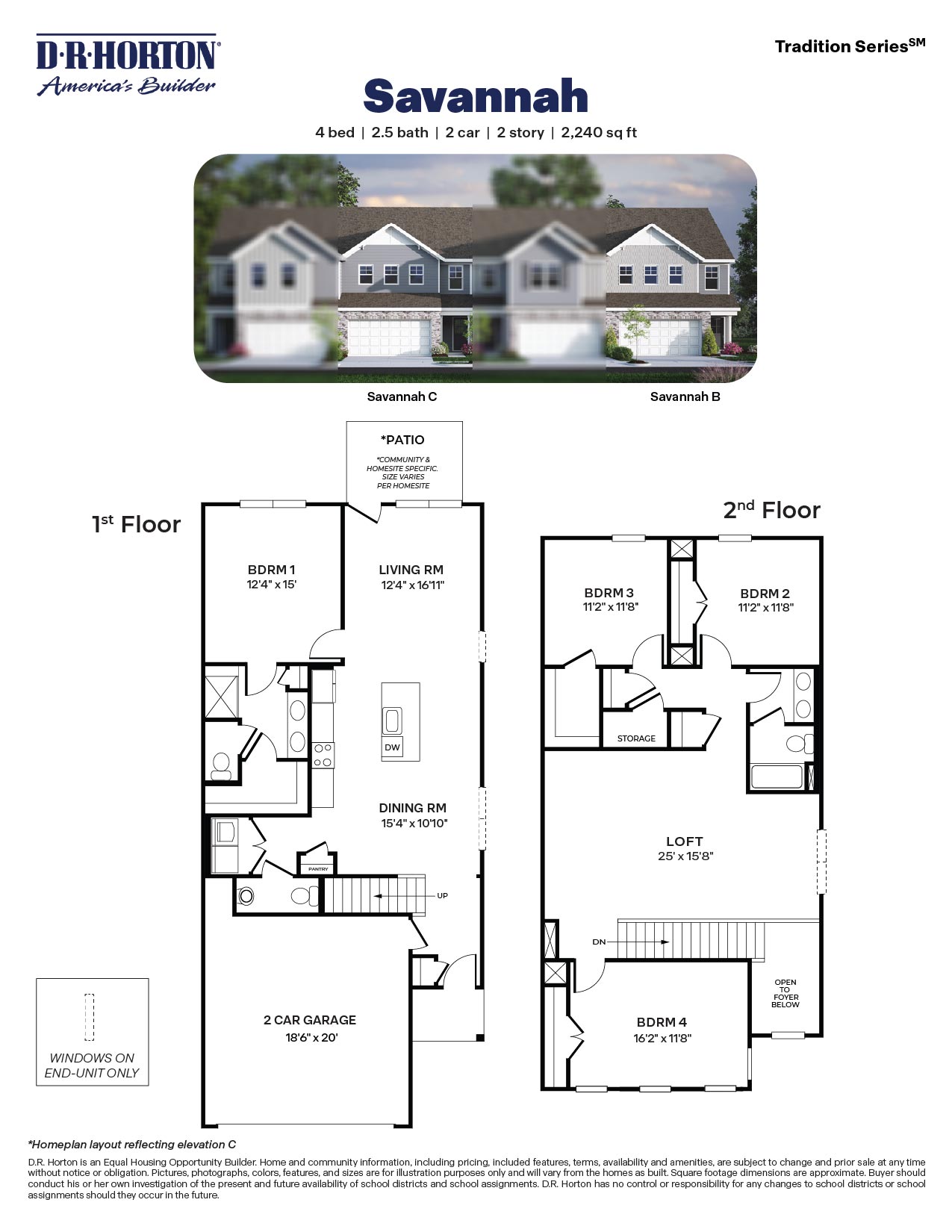 Floor Plan in Collins Ridge Townes | Hillsborough, | D.R. Horton
