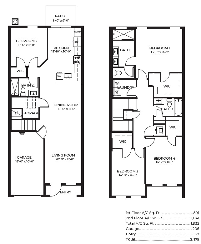 Floor Plan in Merrick Square | Pembroke Pines, FL | D.R. Horton