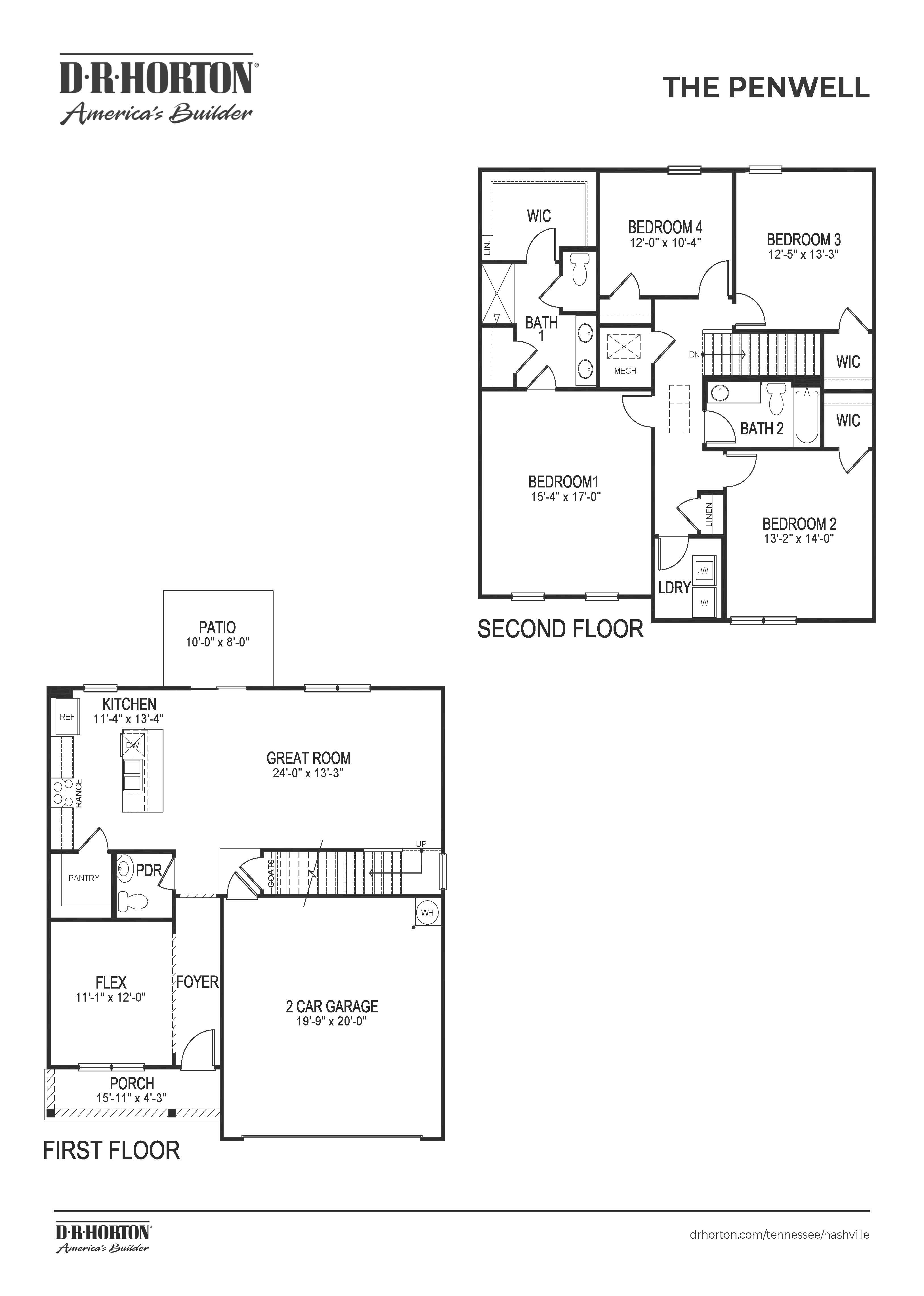 D R Horton Penwell Floor Plan