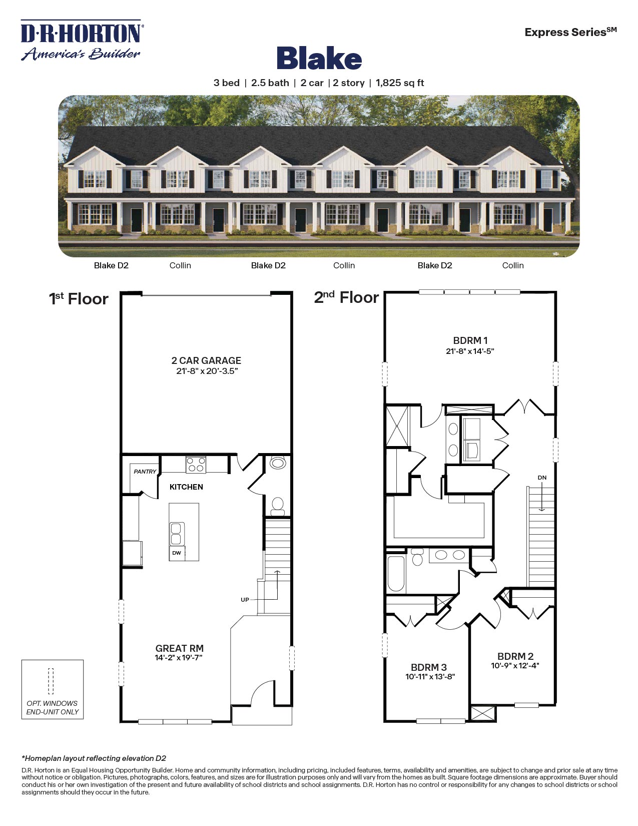 Floor Plan in The Townes at Anderson Farm | Wendell, NC | D.R. Horton